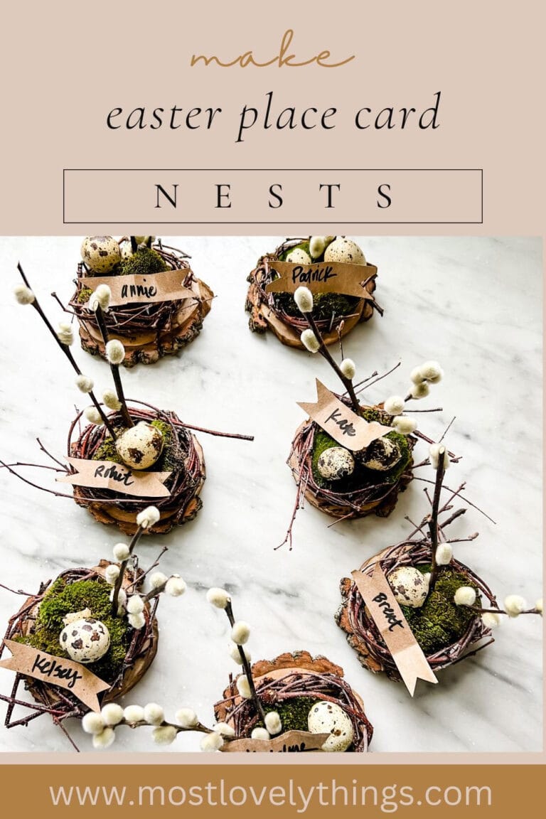 Easter Place Card Nests | Most Lovely Things