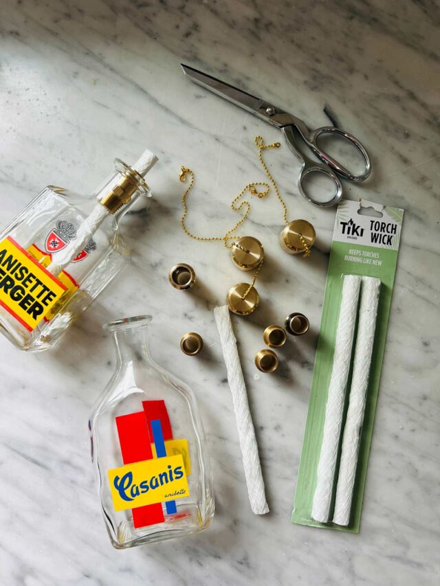 How to Make DIY Tiki Bottle Torches | Most Lovely Things