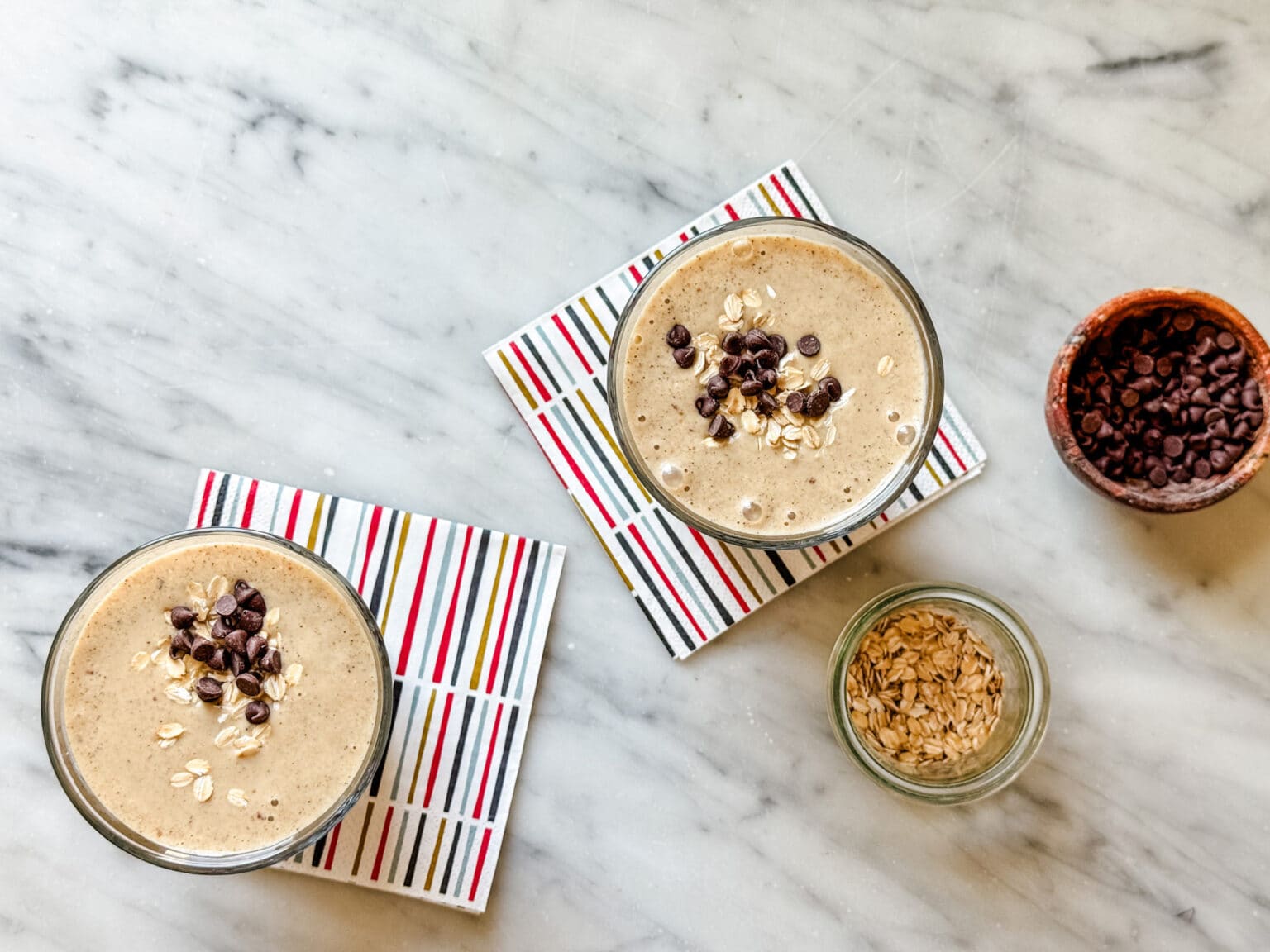 A Healthy Date Protein Shake With Chocolate Chips | Most Lovely Things